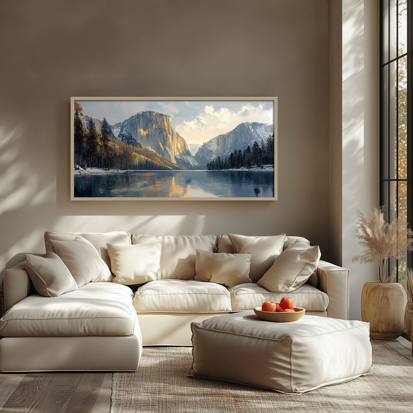 El Capitan Yosemite California Beige Horizontal Texture Print Modern L ...
